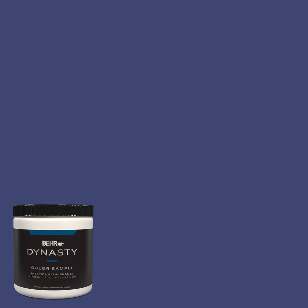 BEHR DYNASTY 8 oz. #T18-18 Constellation Blue Satin Enamel Stain ...