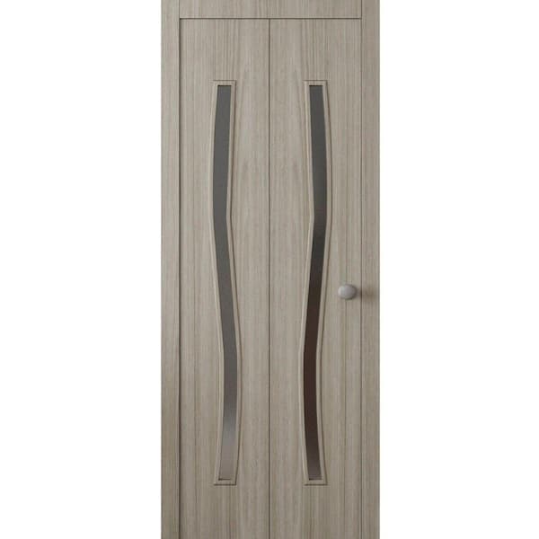 Sartodoors 3012 56 in. x 80 in. Solid Core Oak Franko Color Wood Bi ...