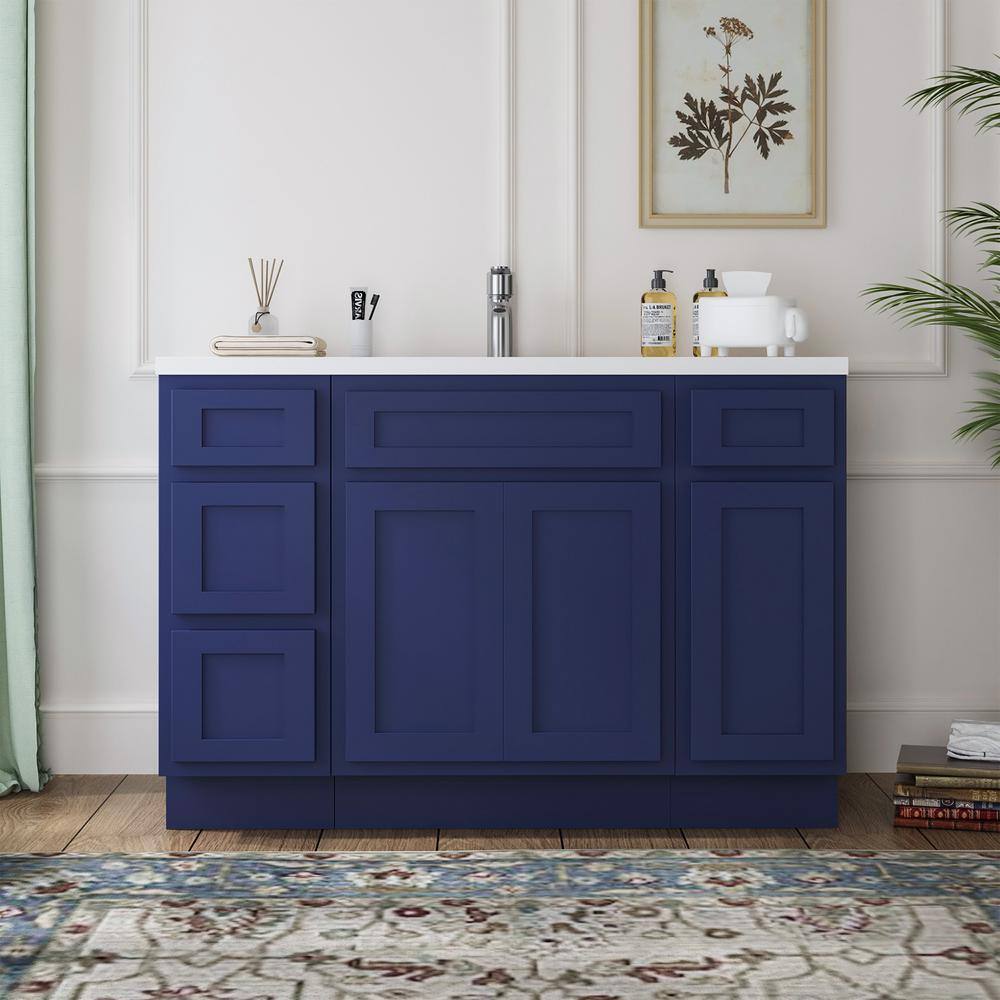 Vanity Art 48 in. W x 21 in. D x 32.5 in. H Bath Vanity Cabinet without ...
