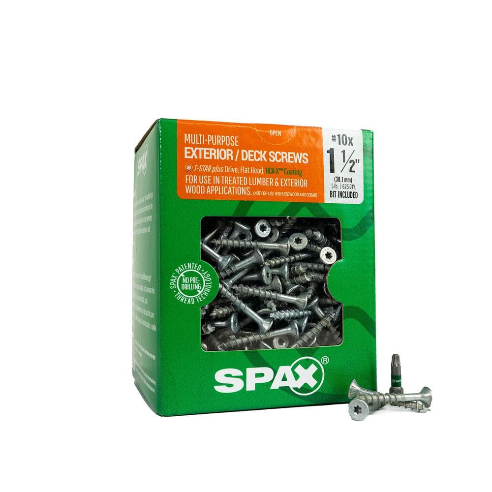 Reviews for SPAX #10 x 1-1/2 in. Exterior Flat Head Deck Wood Screws ...