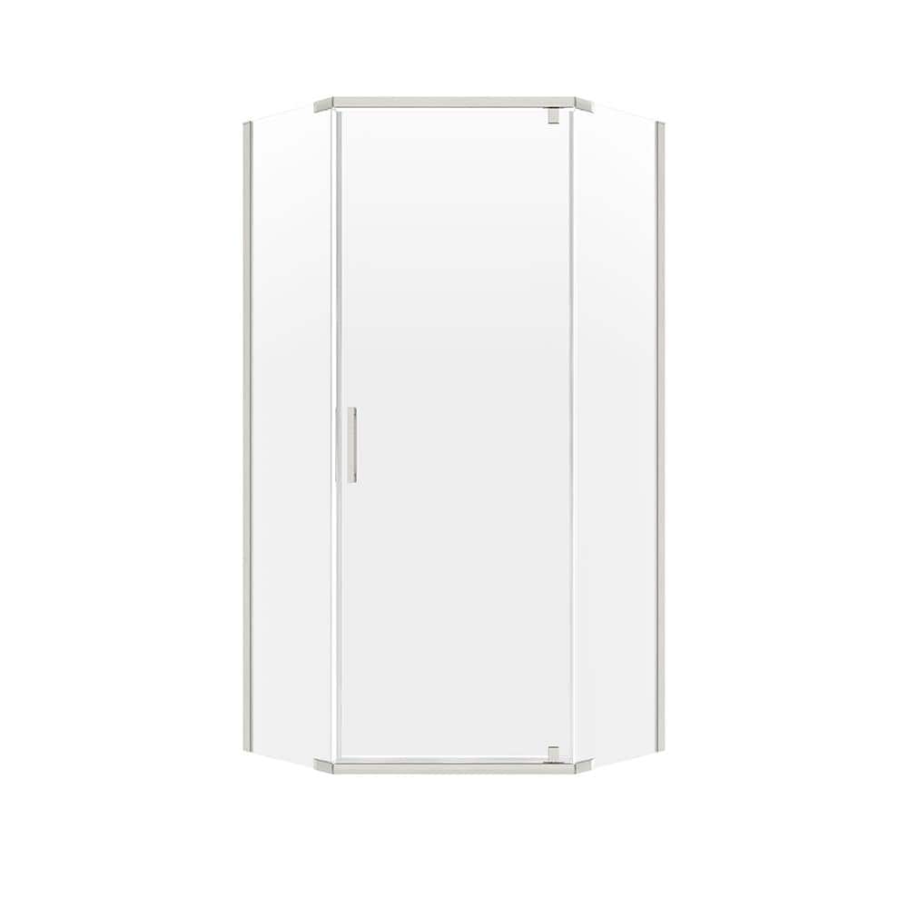 CRAFT + MAIN Cove 42 in. W x 74 in. H Neo Angle Pivot Semi Frameless ...