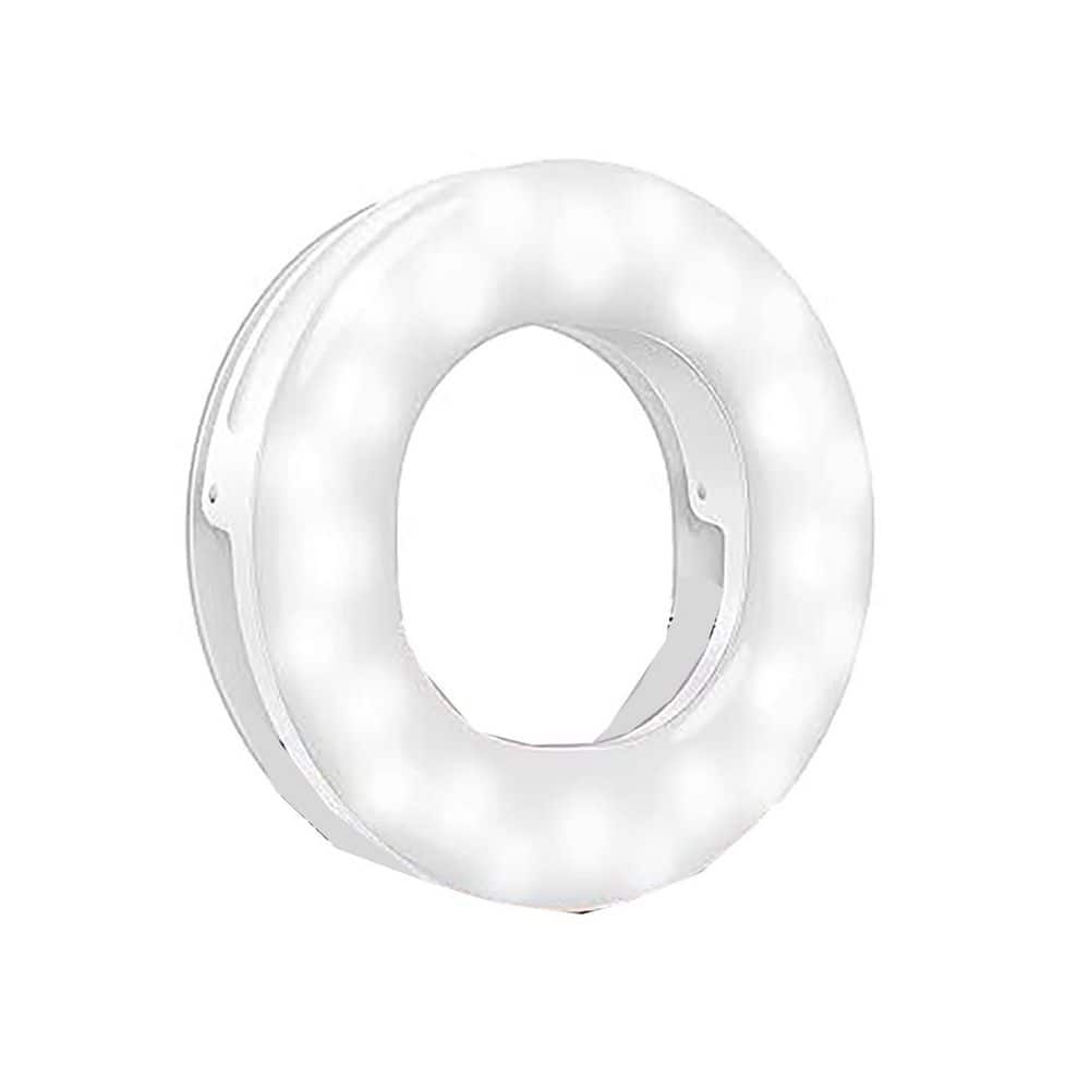 Ahfiwaso 3.7 in. White Ring Light with 3 Lighting Tones 4 Brightness ...