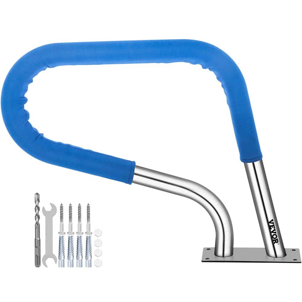 VEVOR Pool Handrail 32 in. x 23 in. Pool Railing 304 Stainless Steel ...