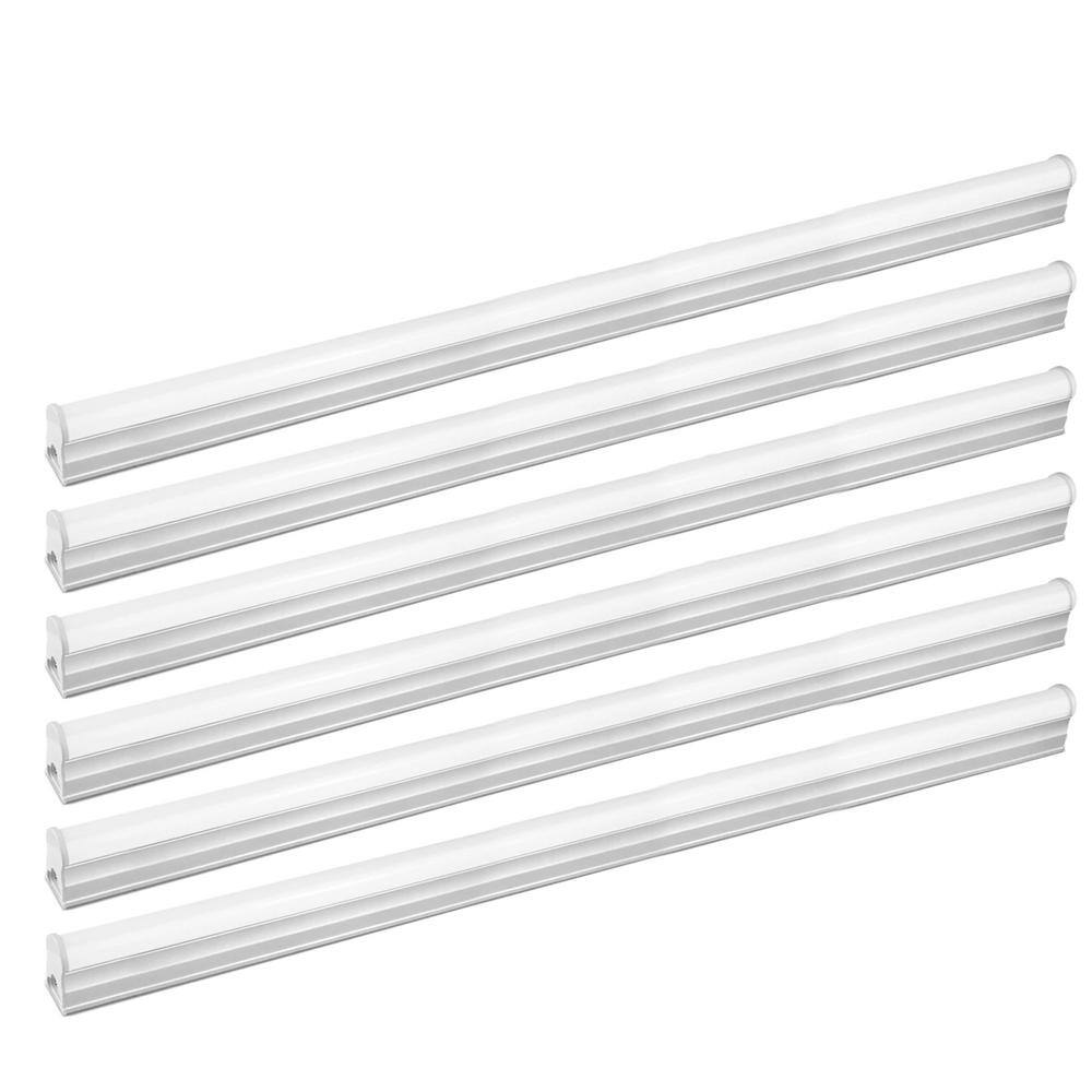 WYZM 4 ft. 18-Watt LED White 5000K Color, Linkable, 2200-Lumens Shop ...