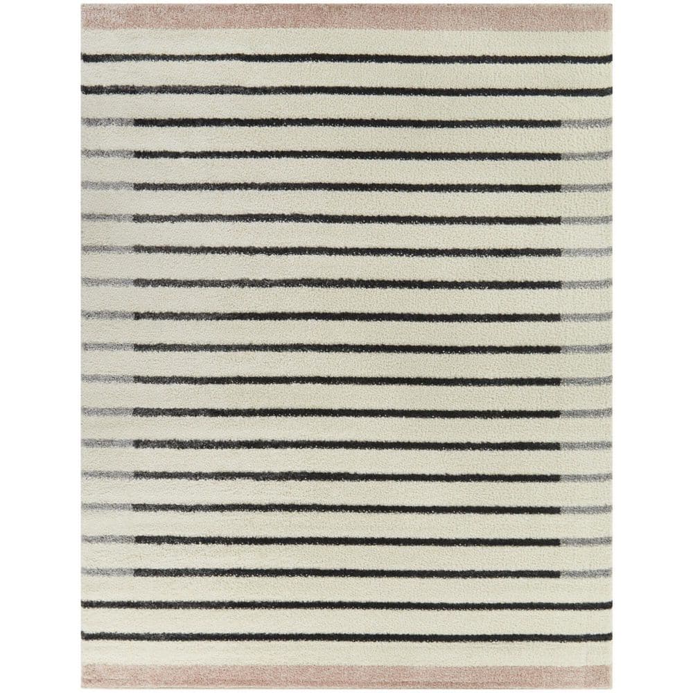 BALTA Harden Pink 5 ft. 3 in. x 7 ft. Striped Area Rug 3099060 - The ...