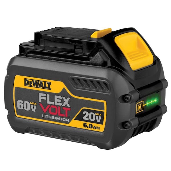 DEWALT FLEXVOLT 20V/60V MAX Lithium-Ion 6.0Ah Battery Pack DCB606 - The Home Depot