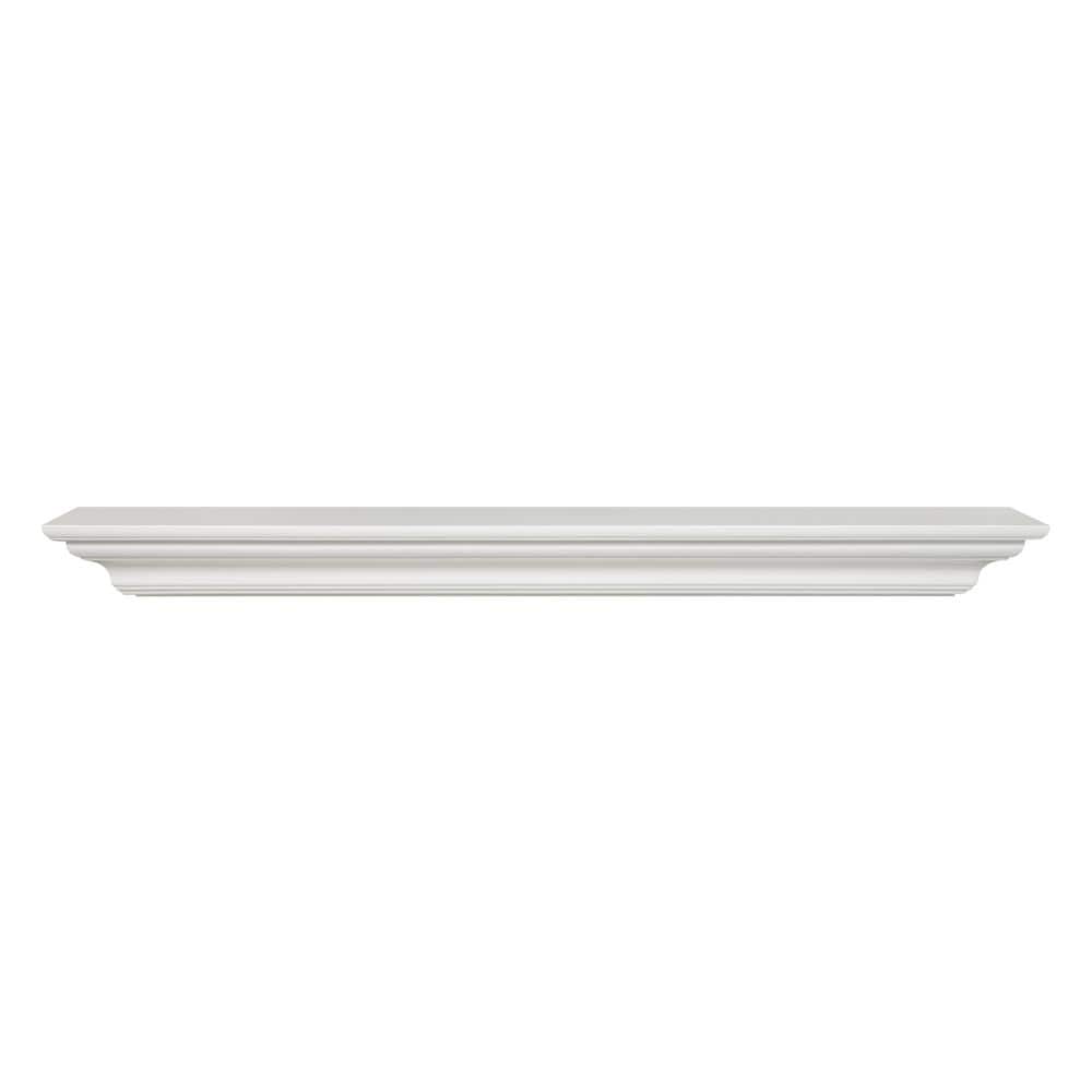 Pearl Mantels 6 ft. Crisp White Finish Cap-Shelf Mantel RPS72618D - The ...