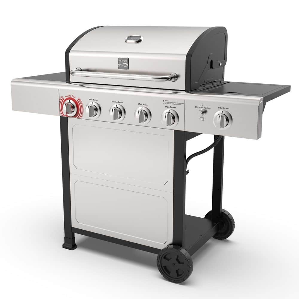 KENMORE BBQ Propane Gas Grill-5 Burners with Side Burner and Searing ...