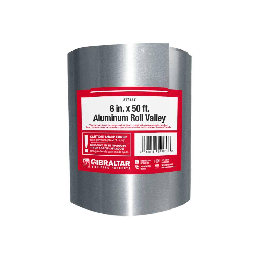 Gibraltar Building Products 6 in. x 50 ft. Aluminum Roll Valley ...