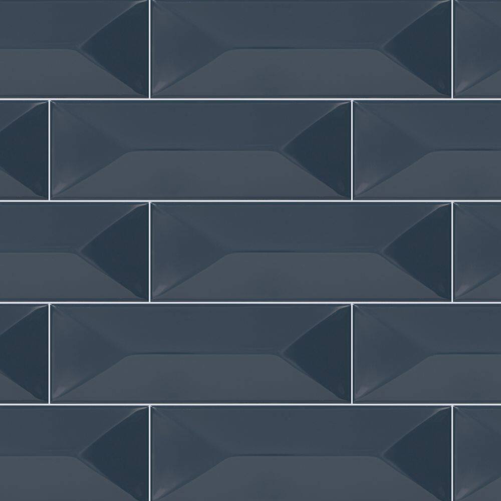 Daltile LuxeCraft Titan 4-1/4 in. x 12-7/8 in. Glazed Ceramic Wave ...