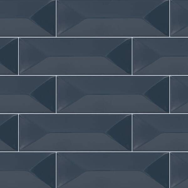 Daltile LuxeCraft Titan 4-1/4 in. x 12-7/8 in. Glazed Ceramic Wave ...