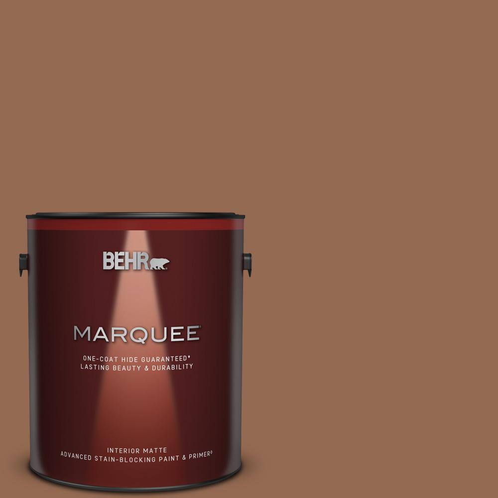 BEHR MARQUEE 1 gal. #240F-6 Sable Brown Matte Interior Paint & Primer ...