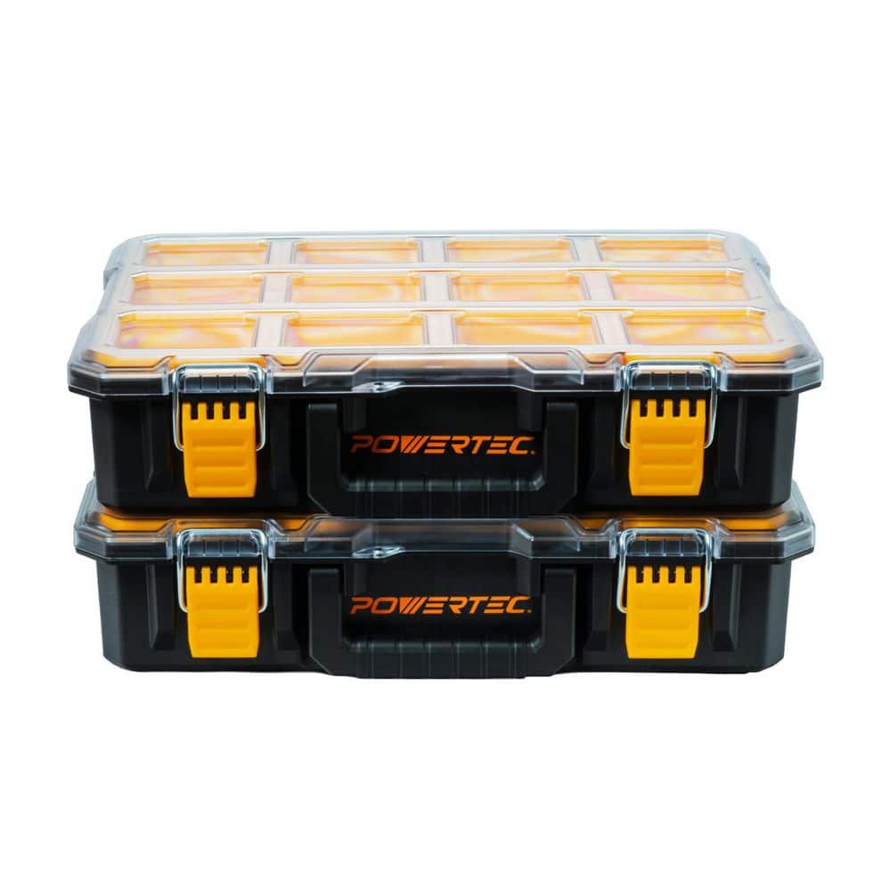 ‎POWERTEC 10-Compartments, Small Parts Organizer and Tool Box, IP65 ...