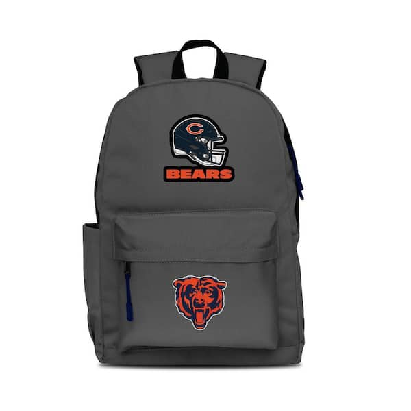 Mojo 17 in. Gray Chicago Bears 2-Logo Campus Laptop Backpack NFCHL730G ...