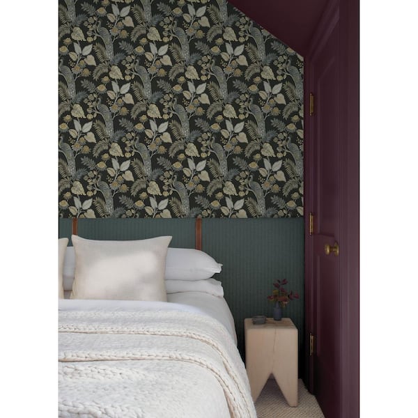 CHRIS LOVES JULIA Geneva Black Peacock Paradise Wallpaper 4173-27646 ...