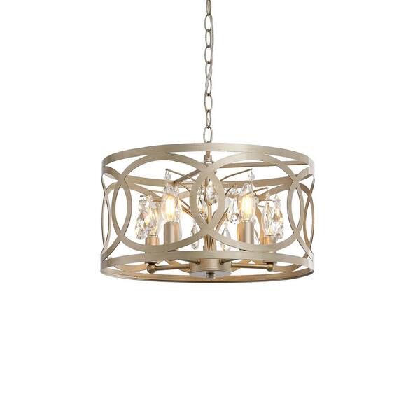 Hampton Bay KVR 19-7/8 in. 5-Light Brushed Nickel Finish Hampton Bay KVR 19-7/8 in. 5-Light Brushed Nickel Finish