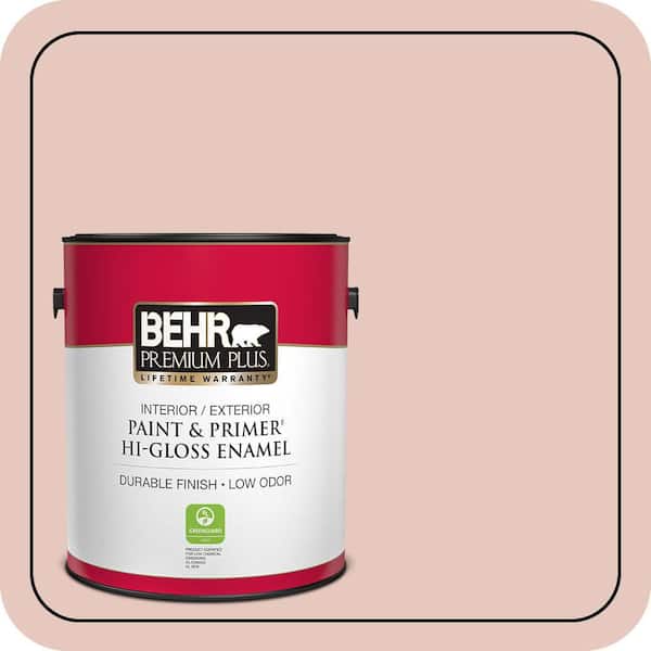 BEHR PREMIUM PLUS 1 gal. #210E-3 Almond Willow Hi-Gloss Enamel Interior ...