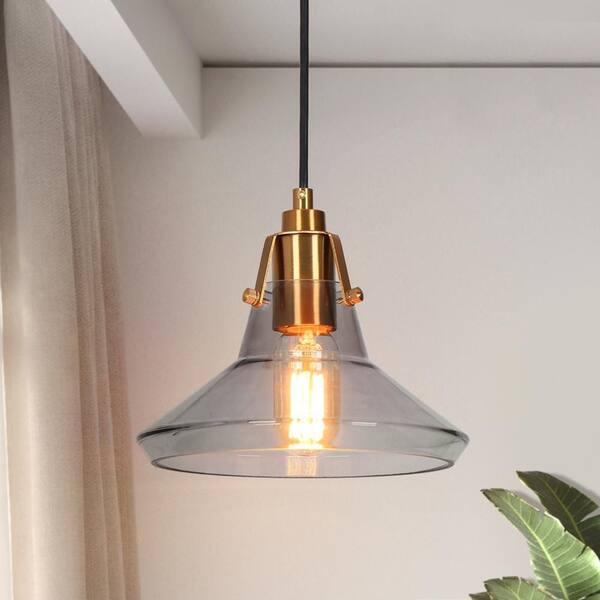 Zevni Tencanonia Modern 1-light Black and Plating Brass Pendant Light ...