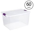 Sterilite 66-Qt. Clear View Latch Box Storage Tote Container-(48 Pack ...