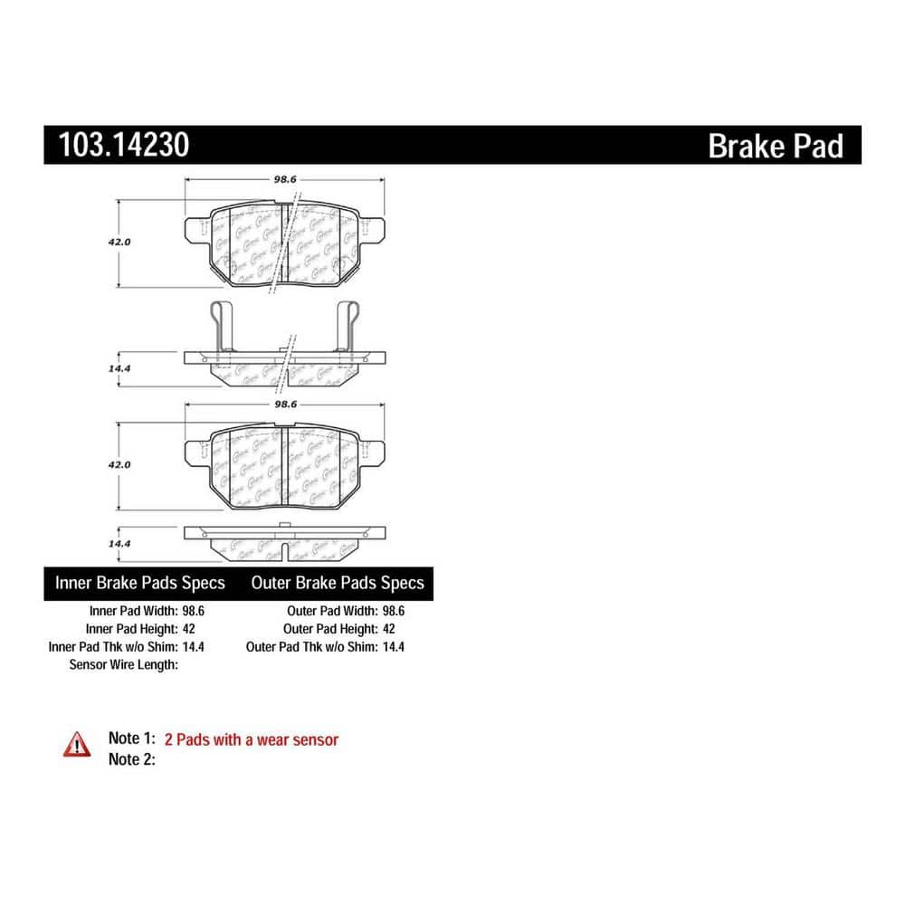 Centric Parts Disc Brake Pad Set 103.14230 - The Home Depot