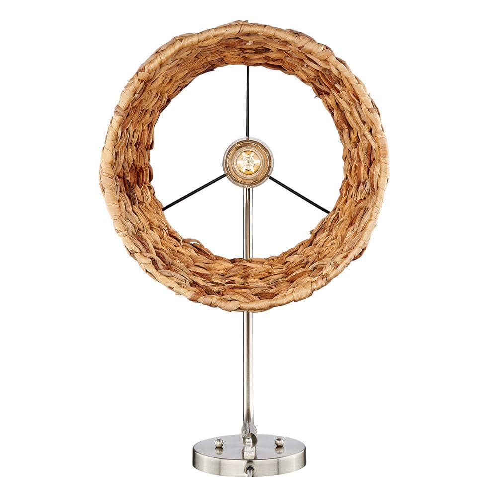 Golden Lighting Ryleigh 1-Light Swing Arm in Pewter with Woven Sweet ...