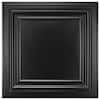 Art3dwallpanels Black 2 ft. x 2 ft. PVC Ceiling Tiles 3D Wall Panel for ...