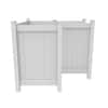 Barrette Outdoor Living 6.4 ft. x 6.4 ft. White Vinyl Fence Panel ...