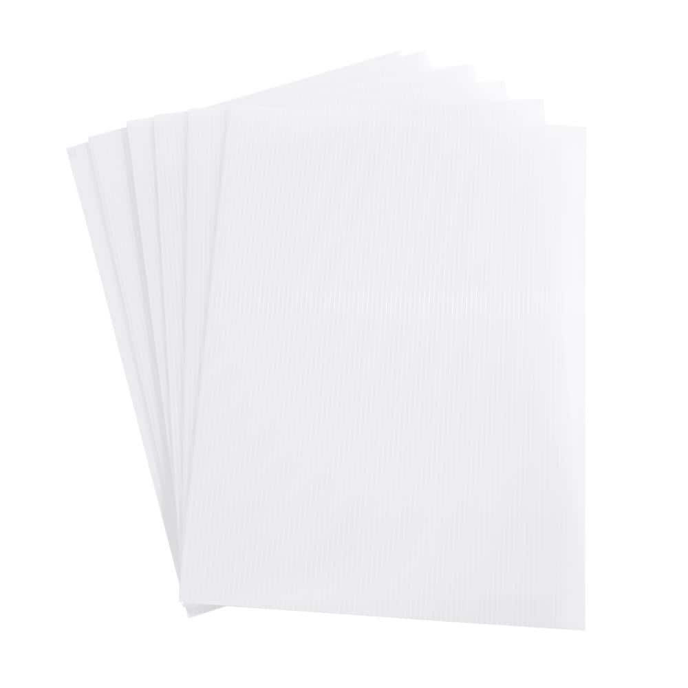 Wellco 36 in. x 72 in. x 0.157 in. (4 mm) White Corrugated for Projects ...