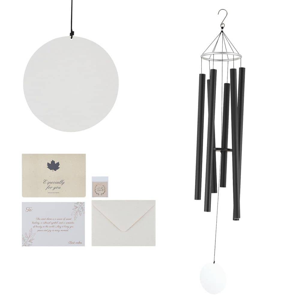 SVOPES Wind Chimes for Outside, 66 in. 6-Tubes, Deep Tone, Black ...