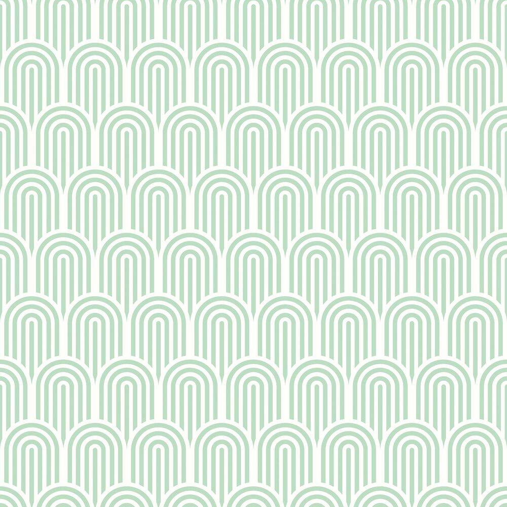Retro Arch Mint Green Peel and Stick Wallpaper HWA1070PU - The Home Depot