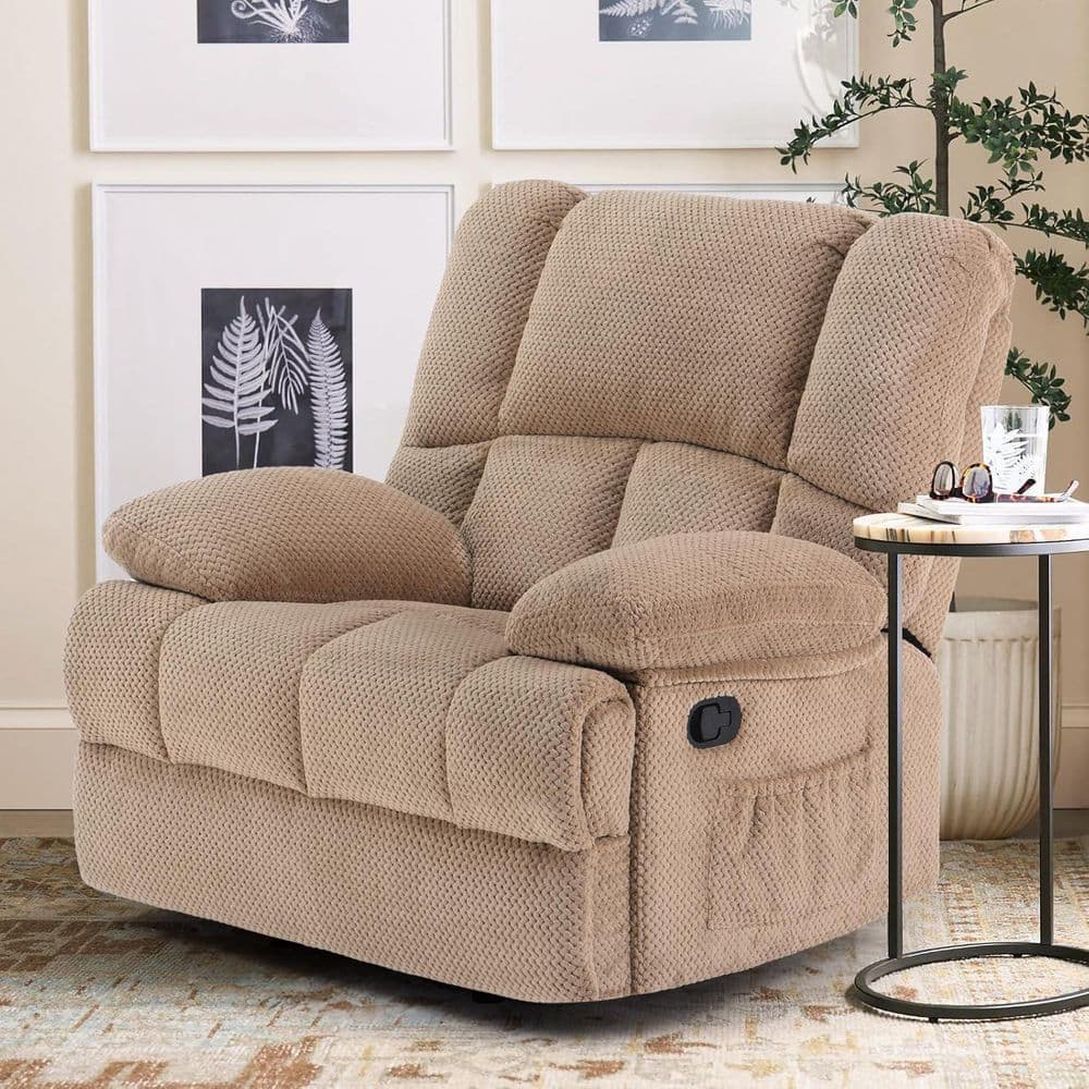 Lirago Camel Foam Recliner with ‎Arm Rest and Cushion, Ergonomic ...