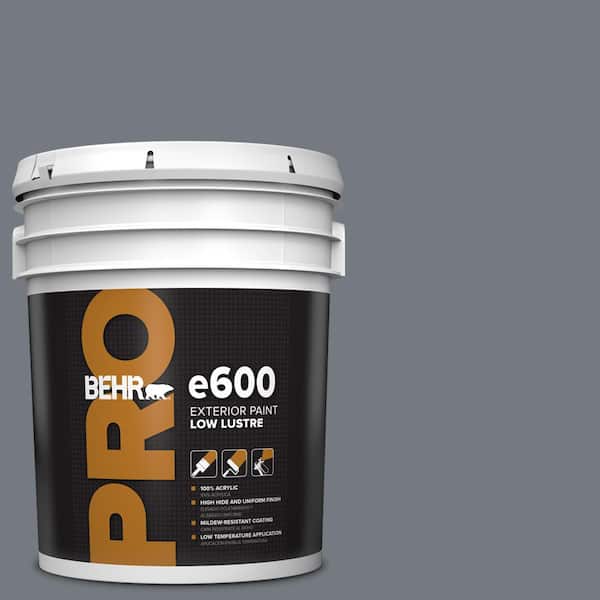 BEHR PRO 5 gal. #N510-5 Liquid Mercury color Low Luster Exterior Paint ...