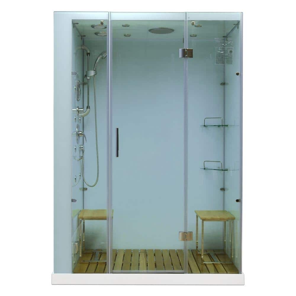 Steam Planet Orion 59 in. x 32 in. x 86 in. Steam Shower Enclosure in ...