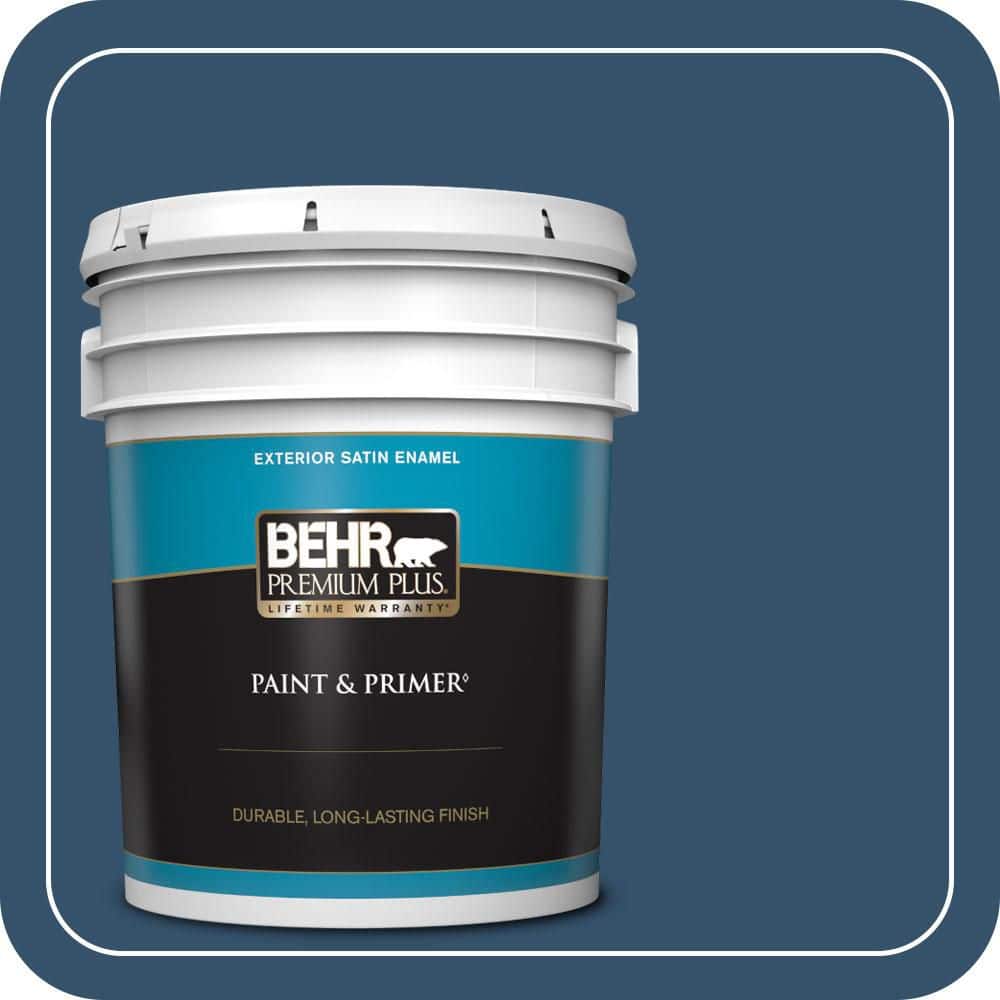 BEHR PREMIUM PLUS 5 gal. #MQ5-58 Velvet Rope Satin Enamel Exterior ...