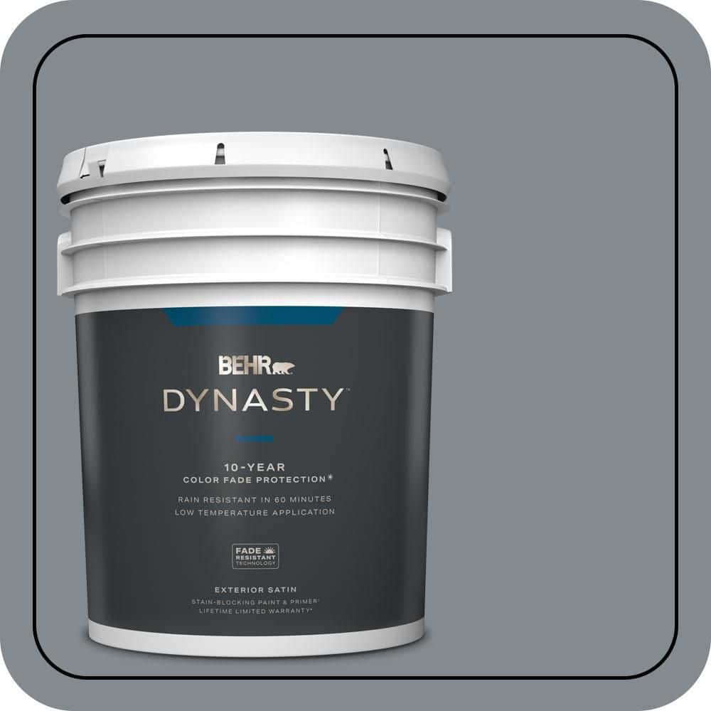 BEHR DYNASTY 5 gal. #PPU26-21 Overcast Satin Enamel Exterior Stain ...