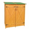 63 in. x 25 in. x 49 in. Outdoor Natural Wood Storage Box for Backyard ...