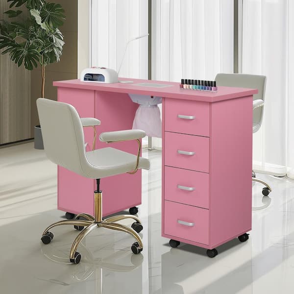 Pink Manicure Table New Pink Nail Table,luxury Beauty Salon