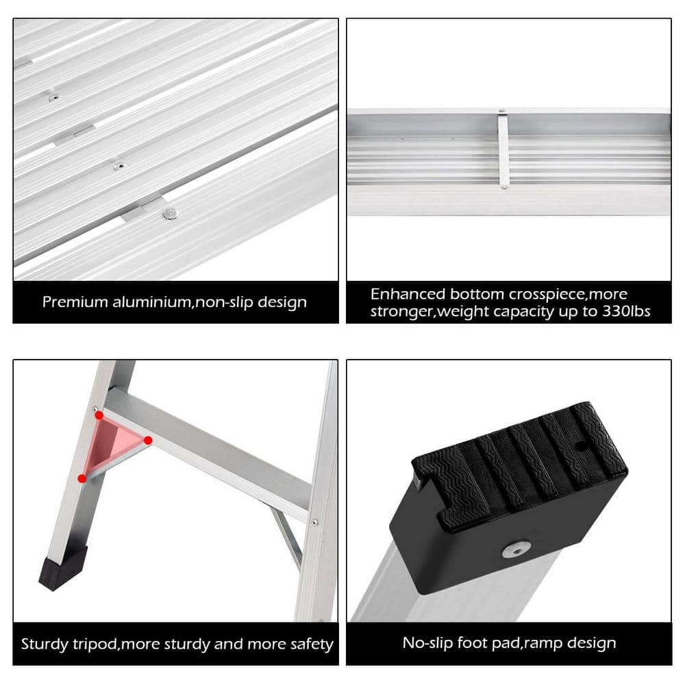 Buy 1-Step Heavy-Duty Aluminum Folding Step Stool, 330 lbs Online at ...