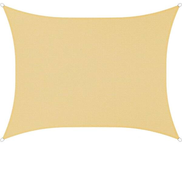 workpoint 6 ft. x 8 ft. Sand Rectangle Sun Shade Sai For Backyard Deck ...