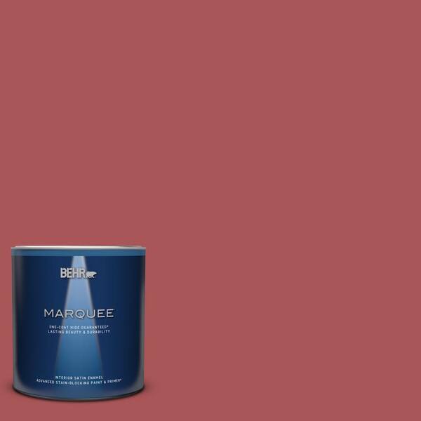 BEHR MARQUEE 1 qt. #M150-6 Lingonberry Punch Satin Enamel Interior ...