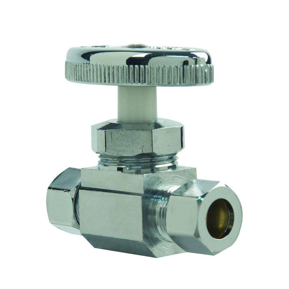 Everbilt 1/4 in. Nominal Compression x 3/8 in. O.D. Compression Brass ...