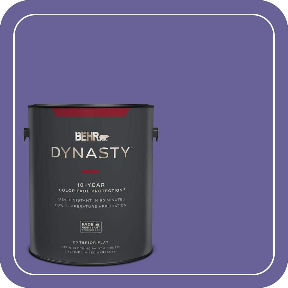 BEHR DYNASTY 1 gal. #T15-13 Prime Purple Flat Exterior Stain-Blocking ...
