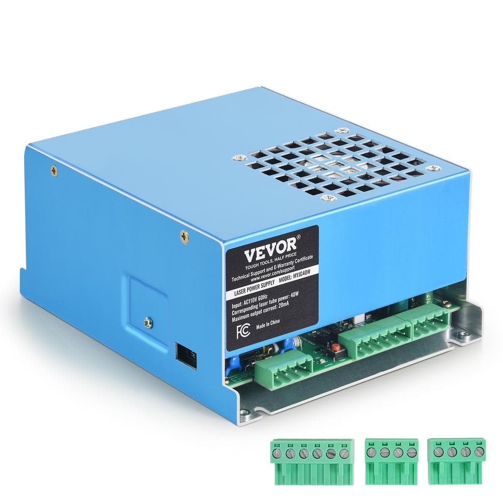 VEVOR CO2 Laser Power Supply for 40-Watt Laser Tube Current Protection ...