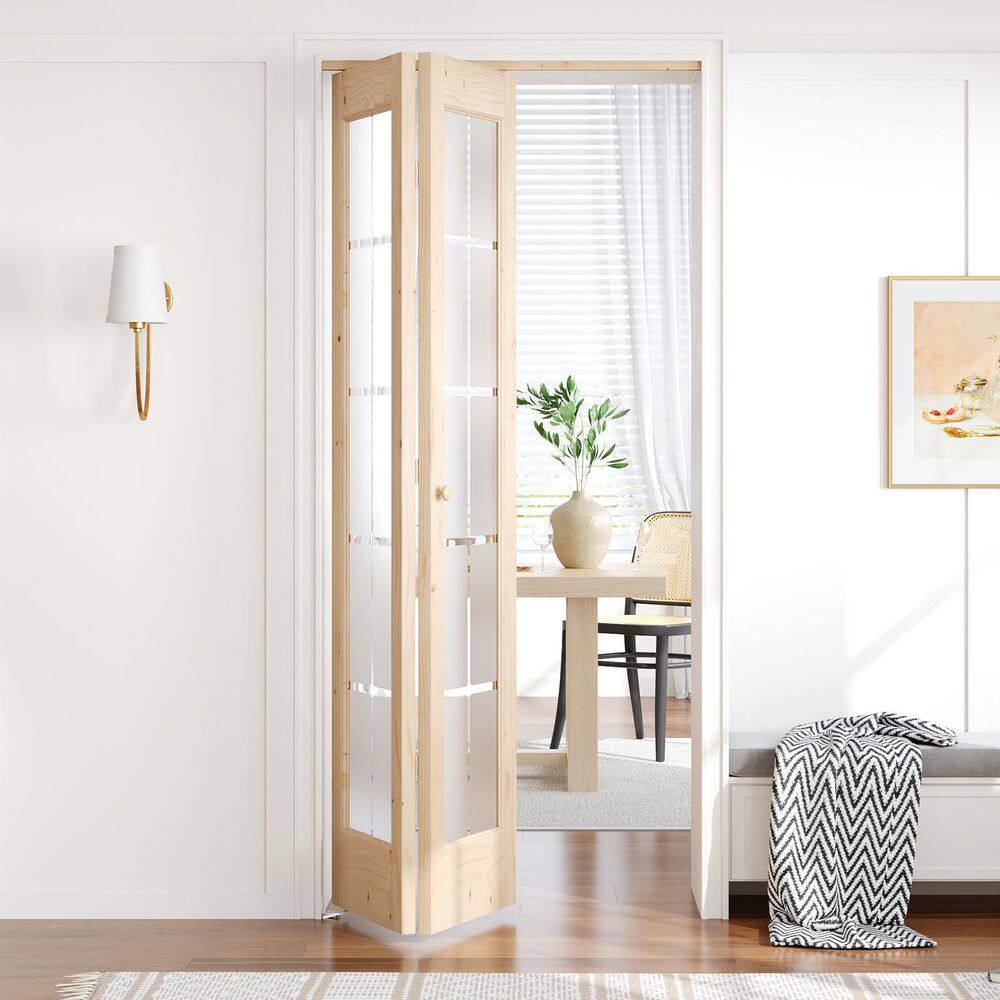 easelife 36 in. x 80 in. 3/4 Lite Frosted Glass Preassembled Solid Core ...