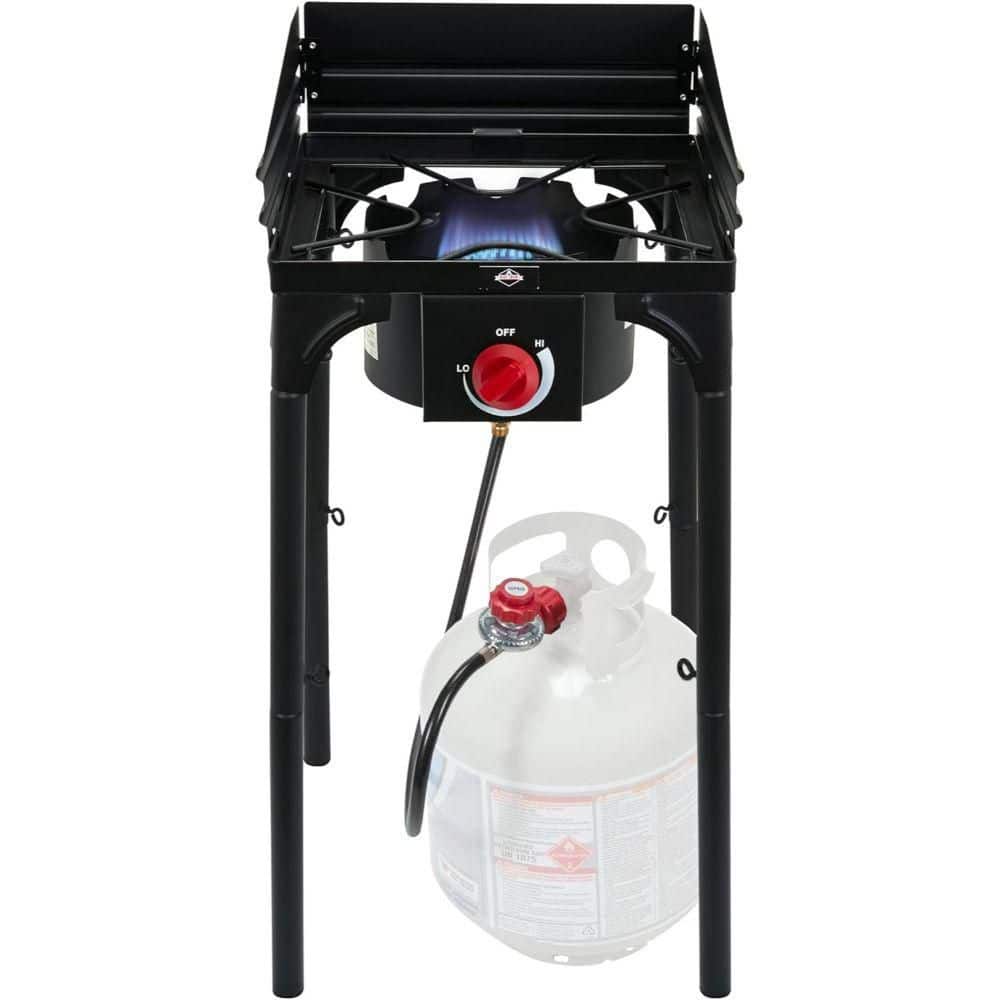 Hike Crew Black Cast Iron 1-Burner Gas Camping Stove, 75,000 BTU ...