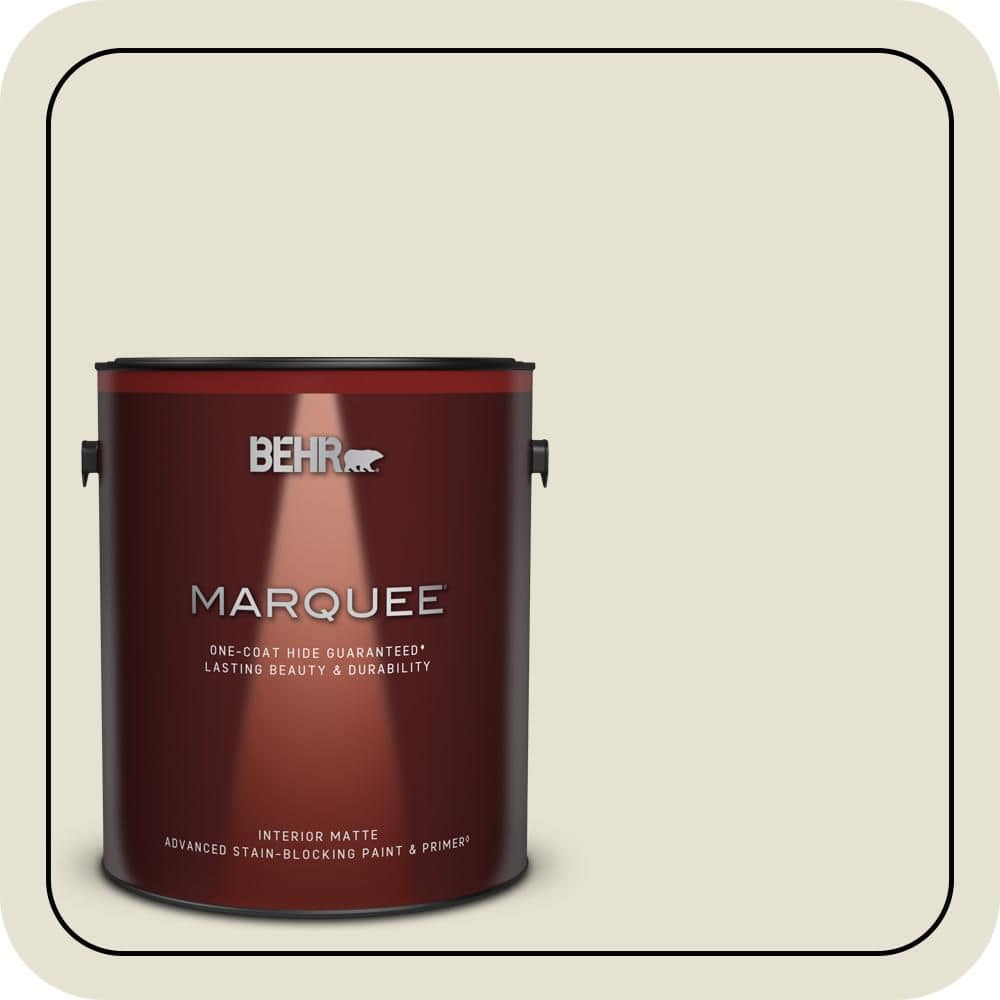 BEHR MARQUEE 1 gal. 73 Off White Matte Interior Paint with Primer ...