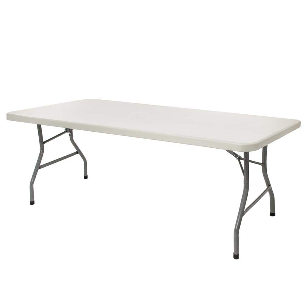HAMPDEN FURNISHINGS Baldwin Rectangle 72 in. Plastic Folding Banquet ...