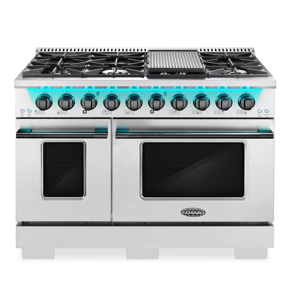Reviews for Cosmo 48 in. 5.5 cu. ft. Gas Range with 8 Burners & Cast ...