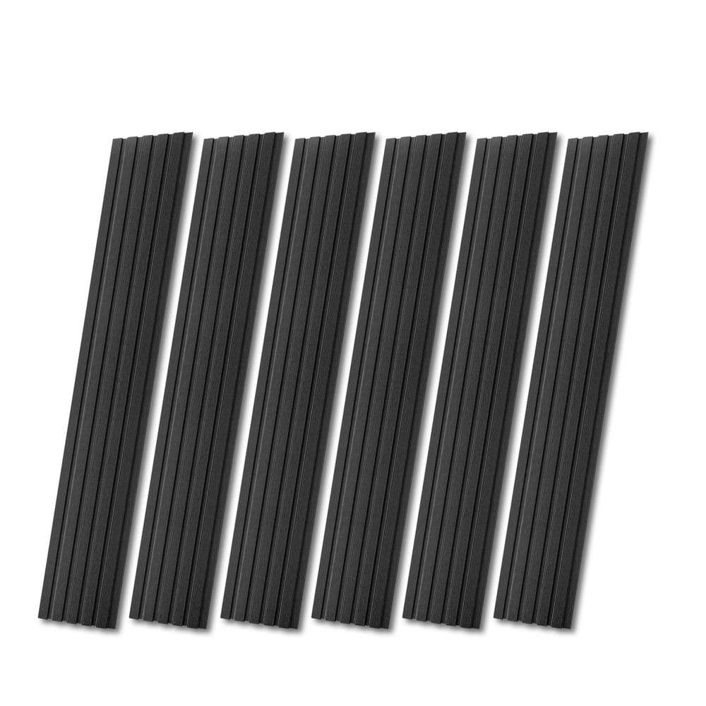 Art3d 3/7 in. x 3/5 ft. x 7.87 ft. Black Wood Design Square Edge MDF ...