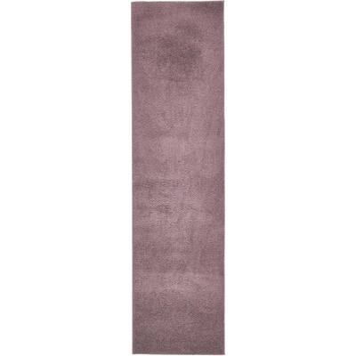 Unique Loom Studio Solid Shag Mauve 5' 0 x 8' 0 Area Rug 3132713